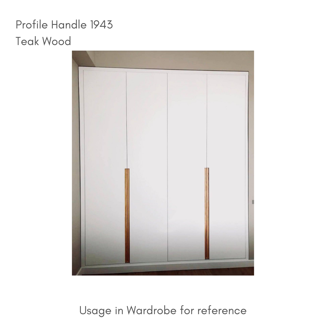 Teak Wood Long Profile Handle | Chetanwooden