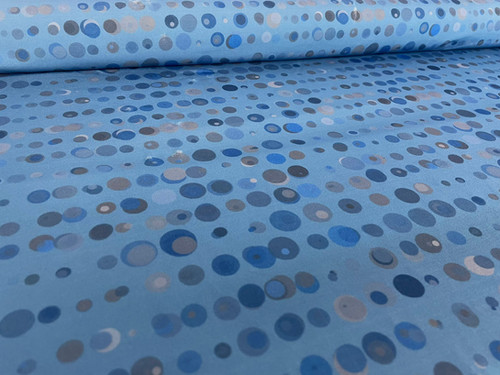 EXCLUSIVE Blue Splodges - ITY (Interlock Twist Yarn) | Knighton Fabrics