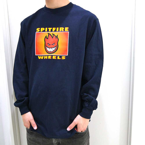SPITFIRE LABEL L/S TEE NAVY | GRAVITY FUKUOKA