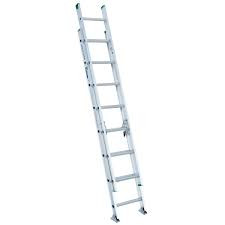 Werner 16 ft. H Aluminum Extension Ladder Type II 225 lb. Capacity ...