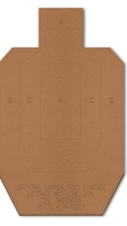 USPSA Target (CARDBOARD) (100 PACK) | Tim's Targets, LLC