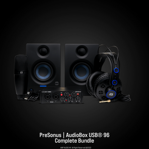 PreSonus | AudioBox USB® 96 Complete Bundle | Amp Audio HK | 香港專業錄音及音響器材專門店