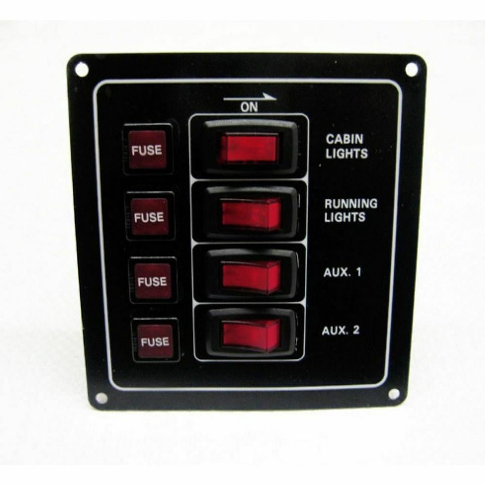 4 GANG 12v WATER RESISTANT MARINE SWITCH PANEL | AP Lifting Gear