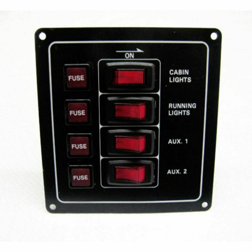 4 GANG 12v WATER RESISTANT MARINE SWITCH PANEL | AP Lifting Gear