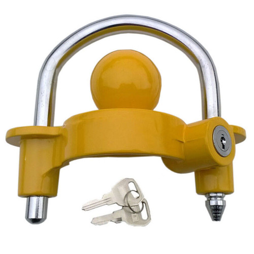 UNIVERSAL HIGH SECURITY HITCH LOCK CARAVAN TRAILER COUPLING TOW BALL ...