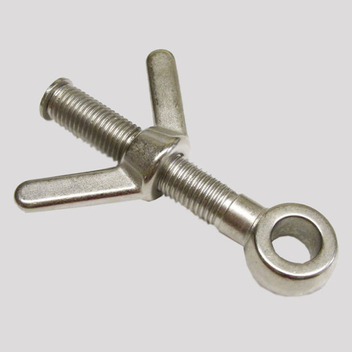 Stainless Steel Long Shank Eyebolts with Wing Nut | AP Lifting Gear