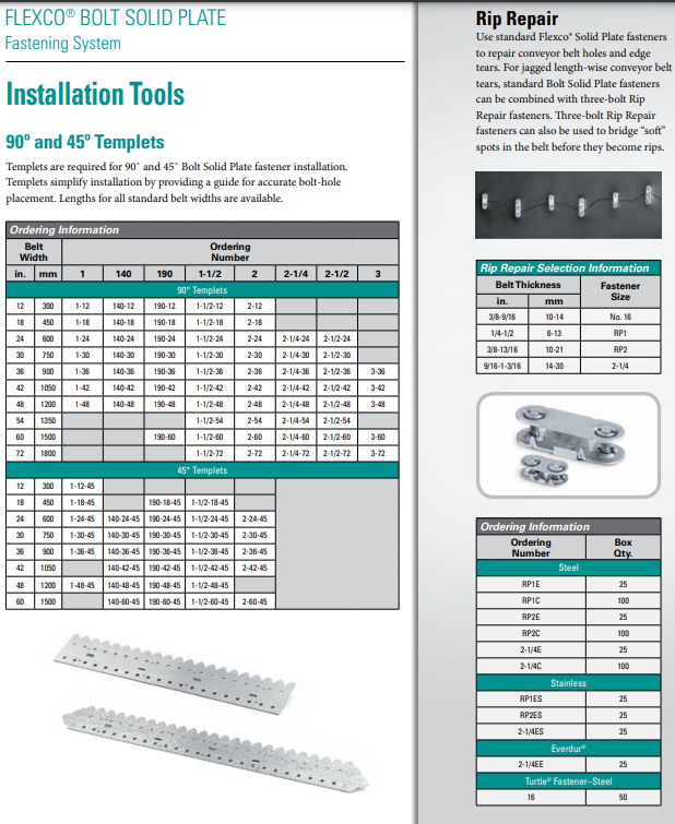 FLEXCO® BOLT SOLID PLATE Fastening System | Labris Madencilik