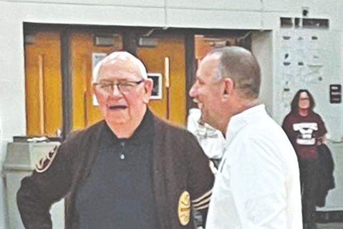 Raymond Burmeister honored at Watervliet’s varsity basketball games