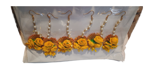 Enhance your Haldi ceremony look with this stunning maang teeka, a ...