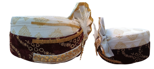 Dulha Safa in White and Maroon with Golden Touch | SHOKESH Enterprises