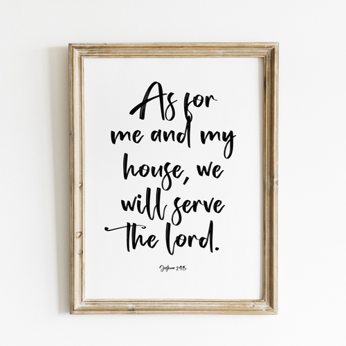 As For Me Scripture Art Print | Purpose And Proverbs