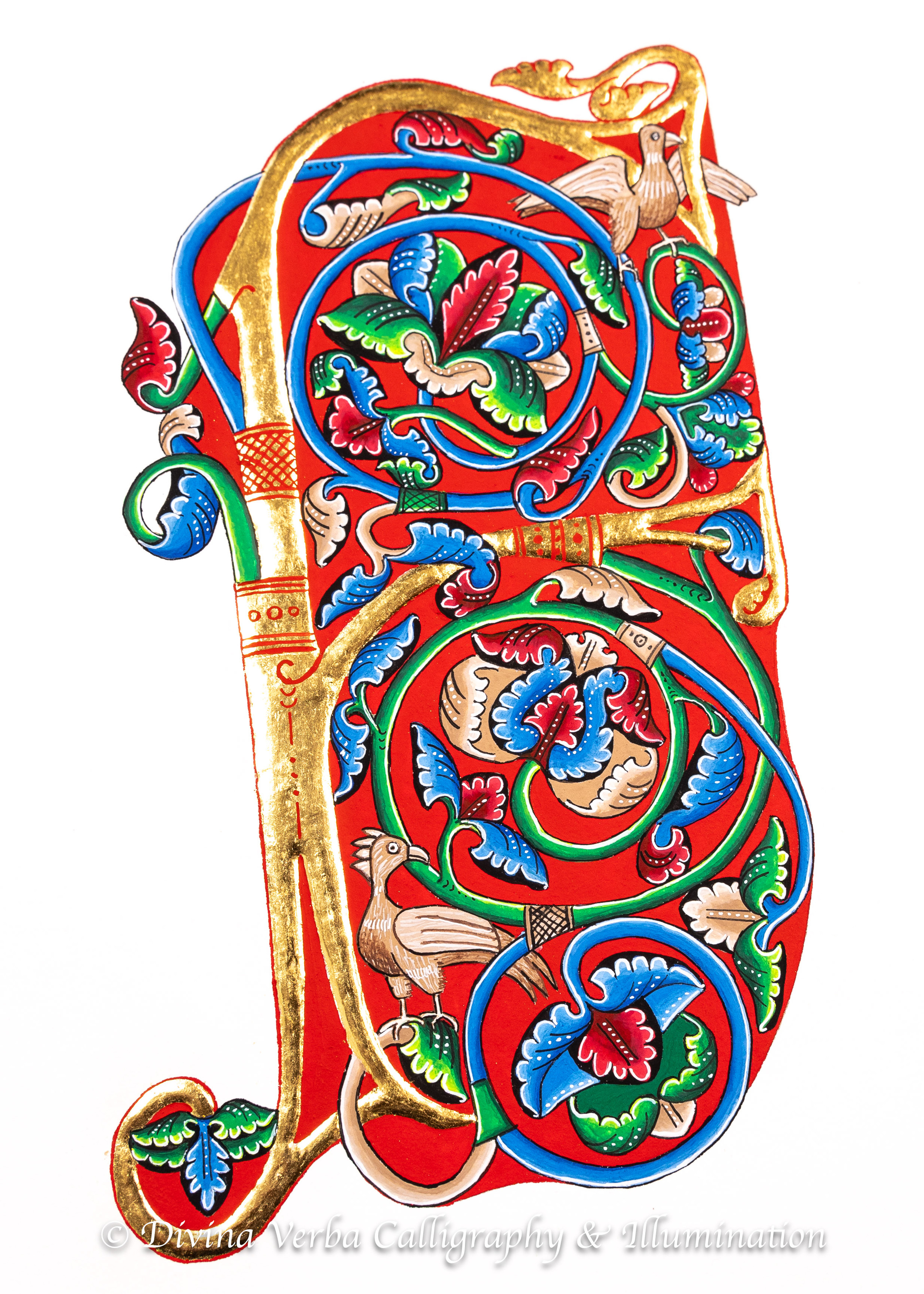 Creating A Medieval Illuminated Letter F In A Romanesque Style