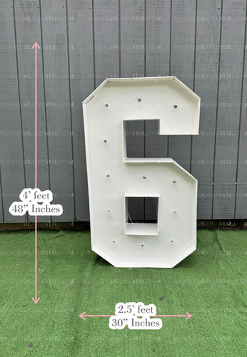 6 Marquee Number | Massiel Ideas