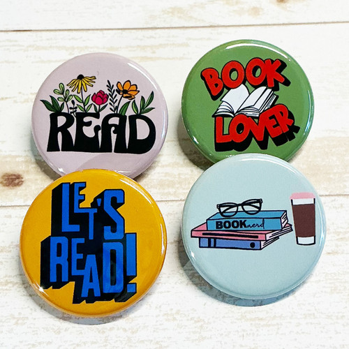 Let's Read Badge Set - case of 5 | Anna Burton Designs