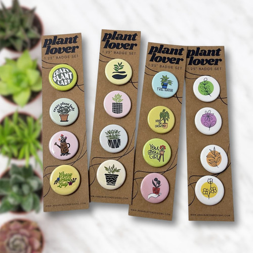 Plant Lovers Badge Sets | Anna Burton Designs