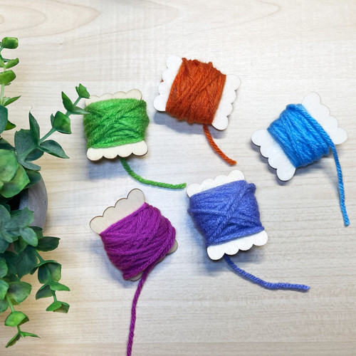 Wooden Yarn Bobbins - set of 5 | Anna Burton Designs