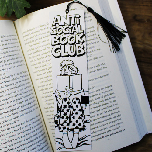 Anti Social Book Club Double Sided Bookmark | Anna Burton Designs