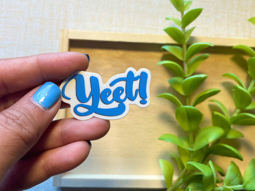 Yeet Cursive Sticker | Anna Burton Designs