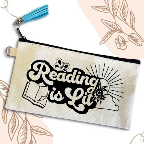 Reading Is Lit Pouch Bag | Anna Burton Designs