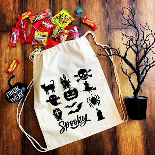Spooky Halloween Drawstring Bag | Anna Burton Designs