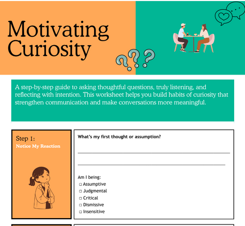 Motivating Curiosity (Communication Worksheet) | Partnering for Purpose