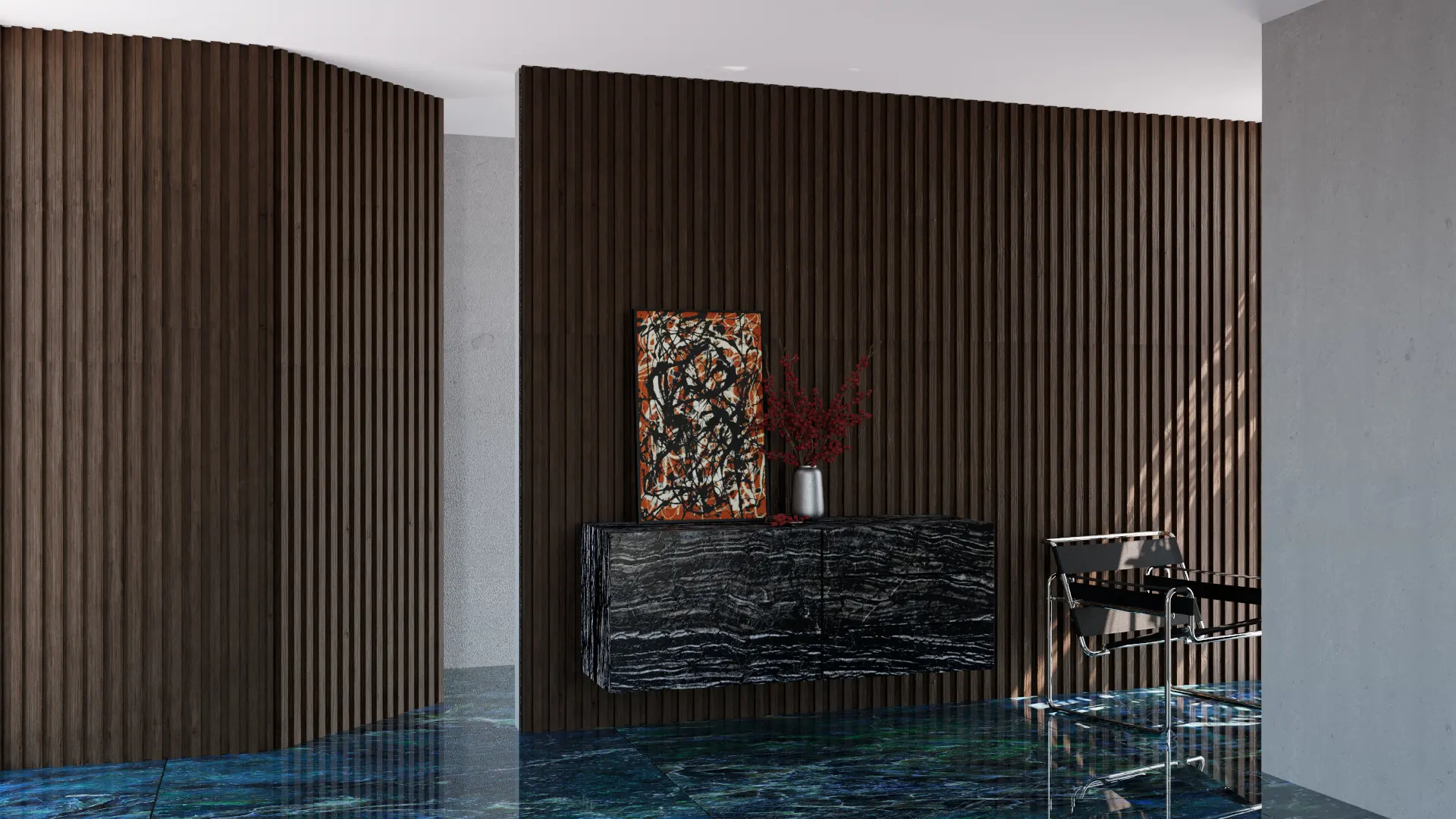 Lambrin interior WPC Premium color NOGAL CHOCOLATE | Dcora recubrimientos