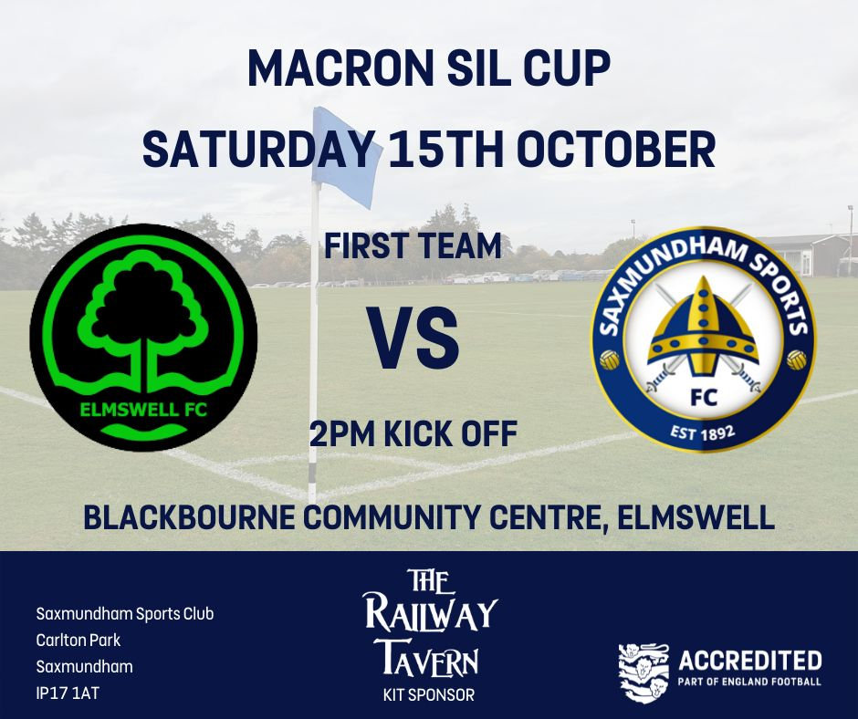 MATCH REPORT - FIRST TEAM v ELMSWELL AWAY (CUP) 15/10/2022