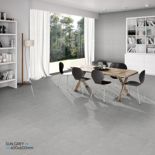 Sun Grey 60x60 Matt Carving | Oxford Tiles