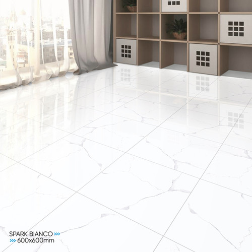 Spark Bianco 60x60 Polished | Oxford Tiles