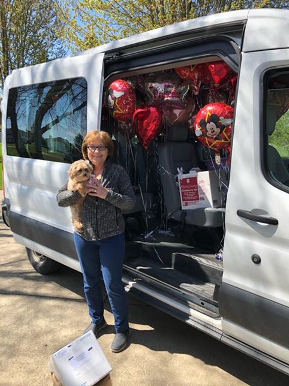 Freedom Acres students receive balloons delivered to their homes