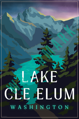 12x18 Lake Cle Elum Poster | iLoveCleElum