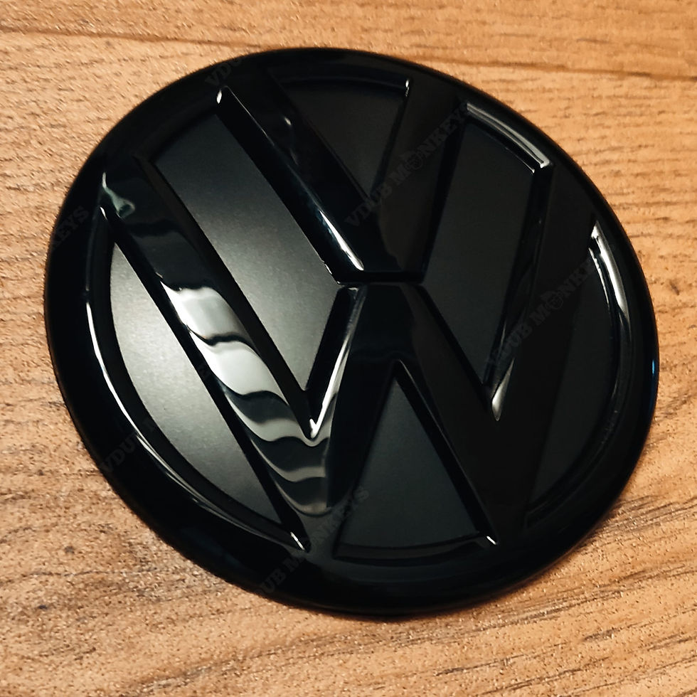 VW CADDY MK3 GLOSS BLACK REAR BADGE TAILGATE 110MM | The VDUB Monkeys