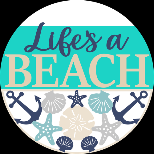 Lifes a beach printed sign | SilvaLiningDesigning