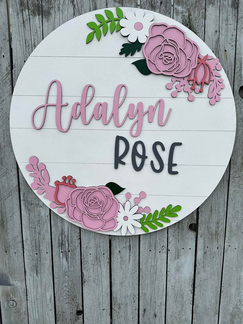 Roses Nursery sign | SilvaLiningDesigning