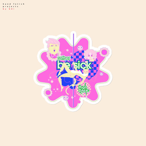 Funny Magnet. RATHER BE SICK THAN BASIC | Artistic Fridge Magnets ...