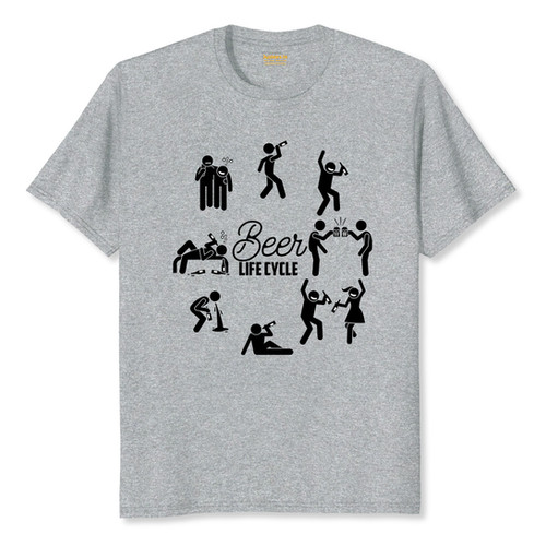 Beer Life Cycle Tshirt for Boys Girls | Justees.in