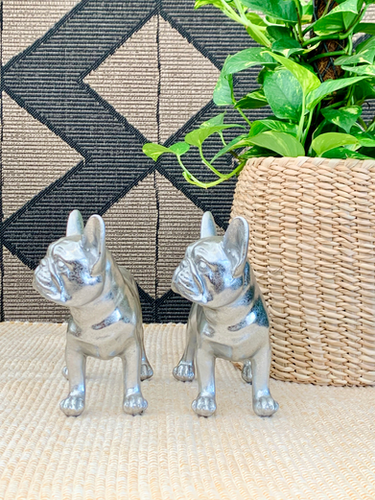 Silver Boston Terrier Figurine | Wild Emporium