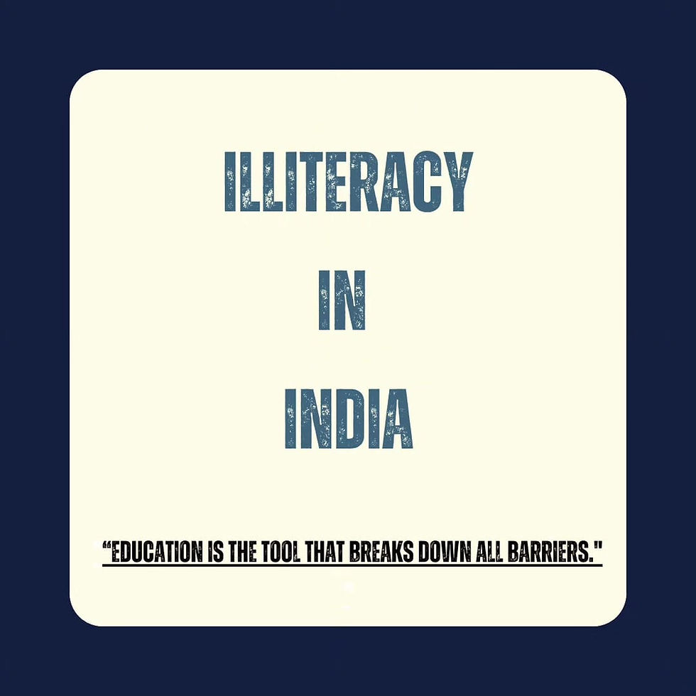 Illiteracy in India