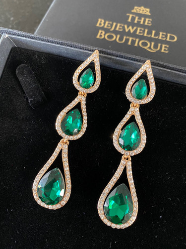 The BRANDY earring - EMERALD GREEN | TBB AUS