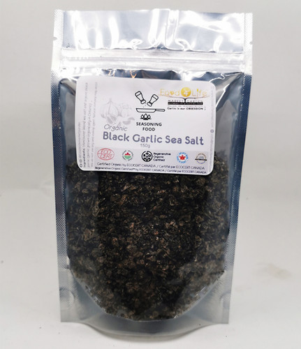 Organic Black Garlic Sea Salt - 150g | Food 4 Life Market