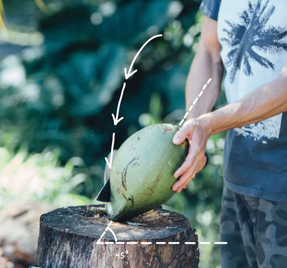 The best machete for opening coconuts.