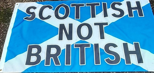 Scottish Not British Flag black writing . | Newindyshop