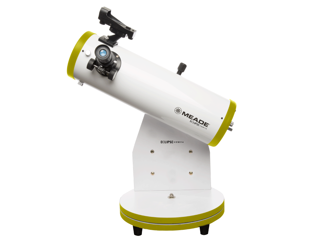 Meade Solar eclipse view Mini 114mm parabolic reflector Telescope, White/Yellow (203002 ...