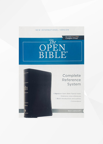 The NIV Open Bible, Complete Reference System, Leathersoft, Black