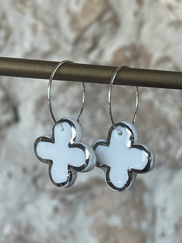 French Clover Hoops Platinum | Forgotten Paddock