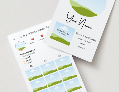 Instagram Business Card Template - Digital Download | Sweets By Kash