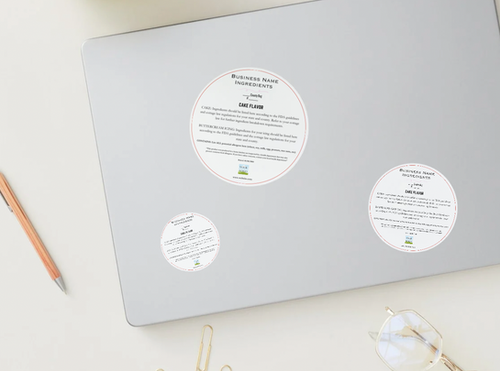 Cottage Bakery Ingredient Label Template (Circle) - Digital Download ...