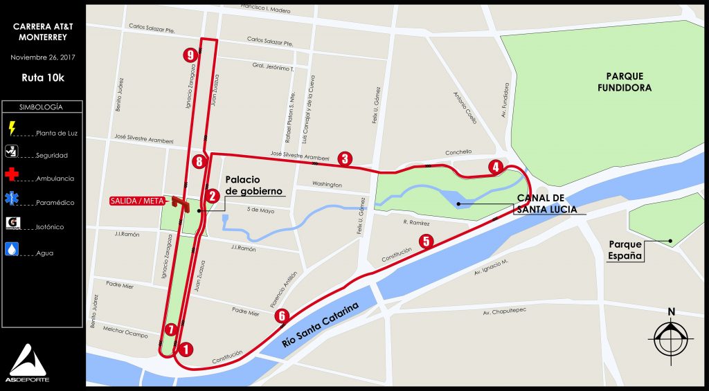 1a Carrera AT&T Mty 5k & 10K, Monterrey, Nuevo León, 12 de Noviembre 2017.