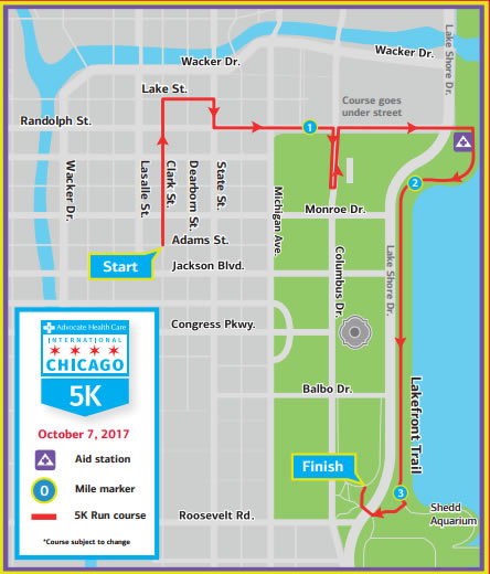 5k Internacional Chicago , Sábado 7 de Octubre 2017