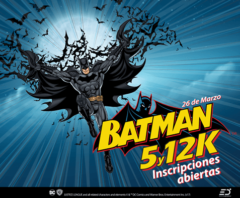 Carrera Batman 5K & 12K, Villa Olímpica, 26 de Marzo 2017